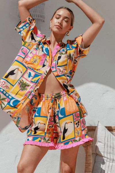 Joop & Gypsy | Cuban Shorts & Top Set - Multi | Gypsy And Wolf