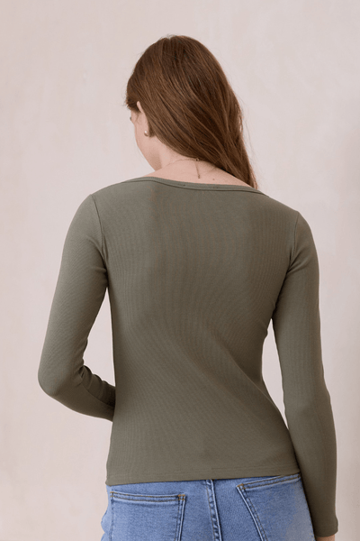 Iris Maxi | Long Sleeve Top - Green | Gypsy And Wolf